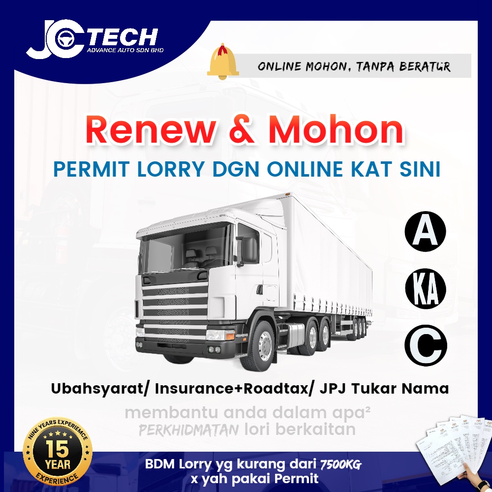 JC TECH Mohon Renew Permit Lori APAD Renewal Perkhidmatan Lori Permit ...
