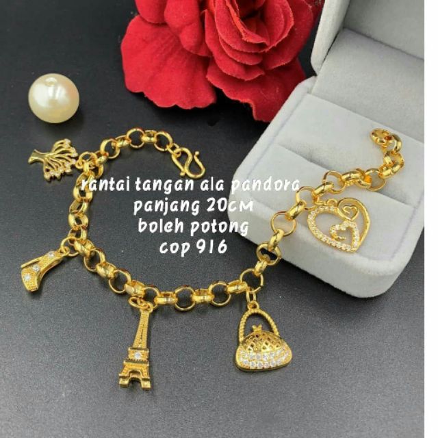 💥GELANG PANDORA EMAS BANGKOK COP916 💥 | Shopee Malaysia