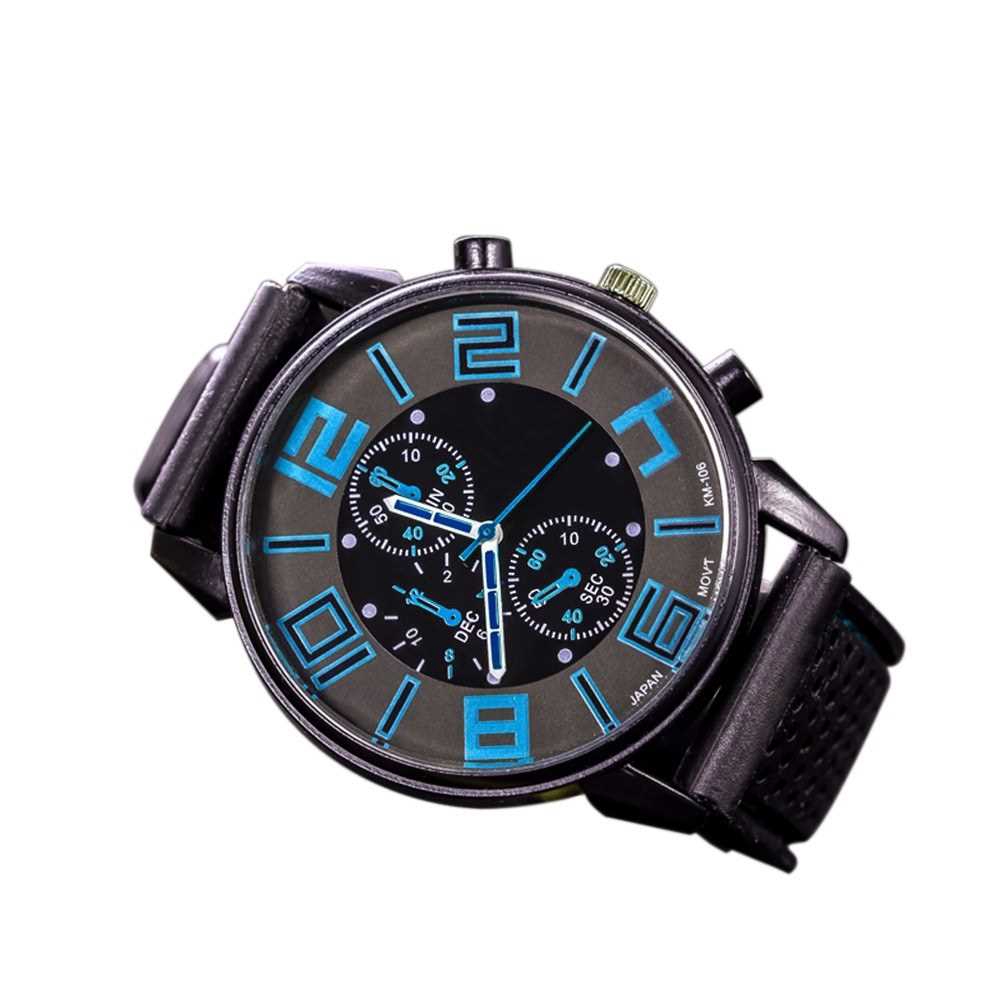 Fashion Men Luxury Stainless Steel Quartz Sport Watch (Light Blue ...