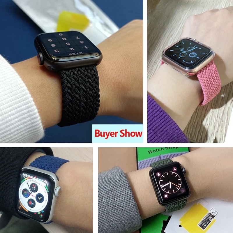 NEW Fashion Woven Nylon Strap compatible for smart watch iWatch Series ...