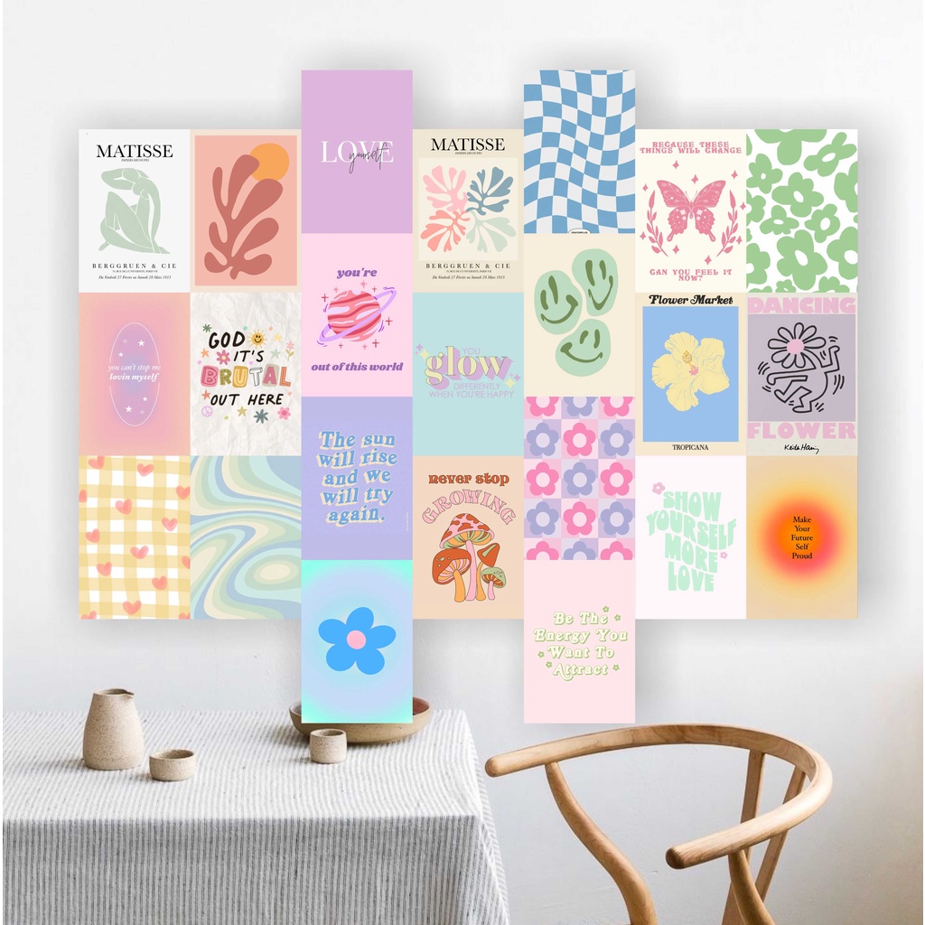 Pastel Theme AESTHETIC Wall POSTER | Shopee Malaysia