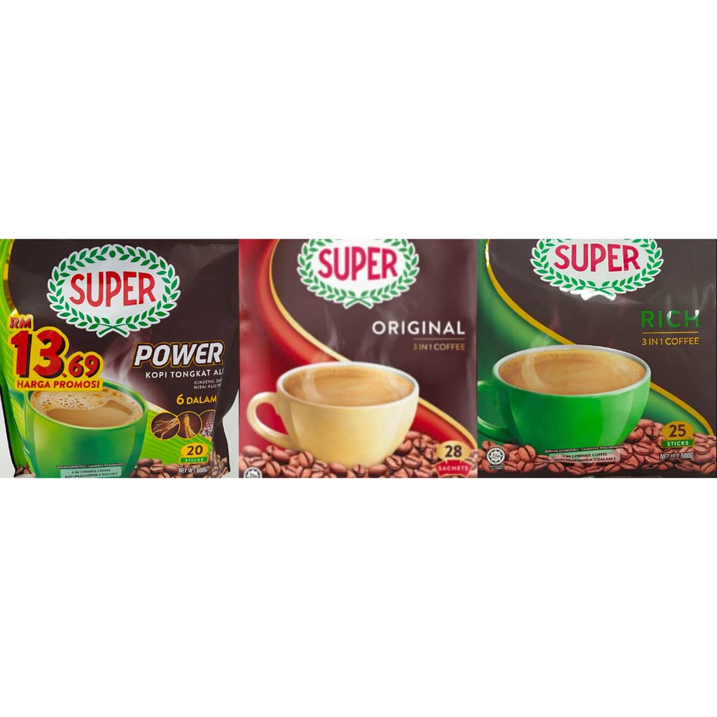 Super Coffee Original 3in1 28's x 20g (560g) / 85's x 20g (1700g) /Rich ...