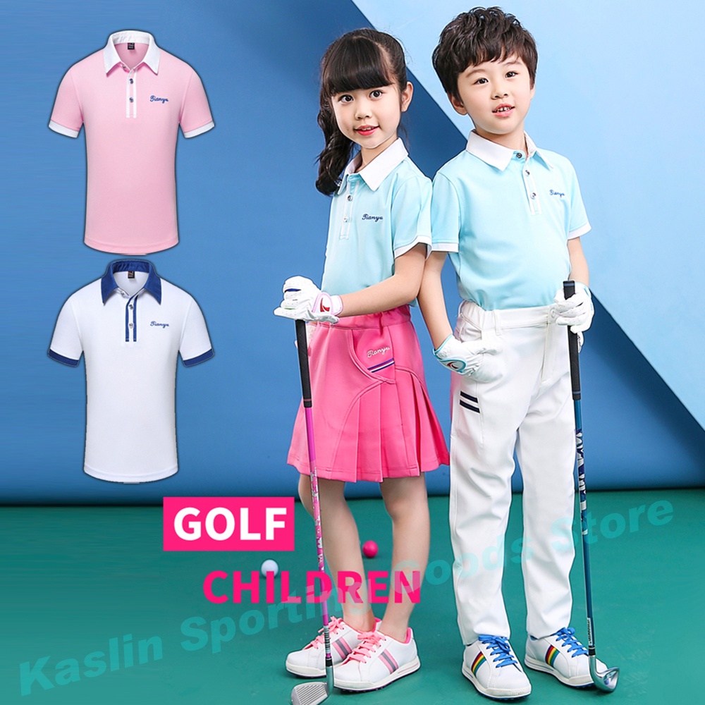 TTYGJ golf clothing summer children's short-sleeved golf clothing boys ...