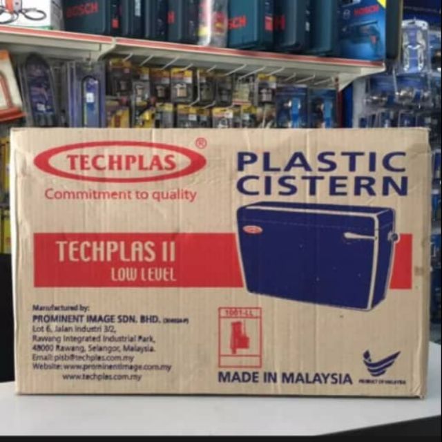 [READY STOCK] LOW LEVEL TECHPLAS ELEGAN PLASTIC CISTERN 9L | Shopee ...