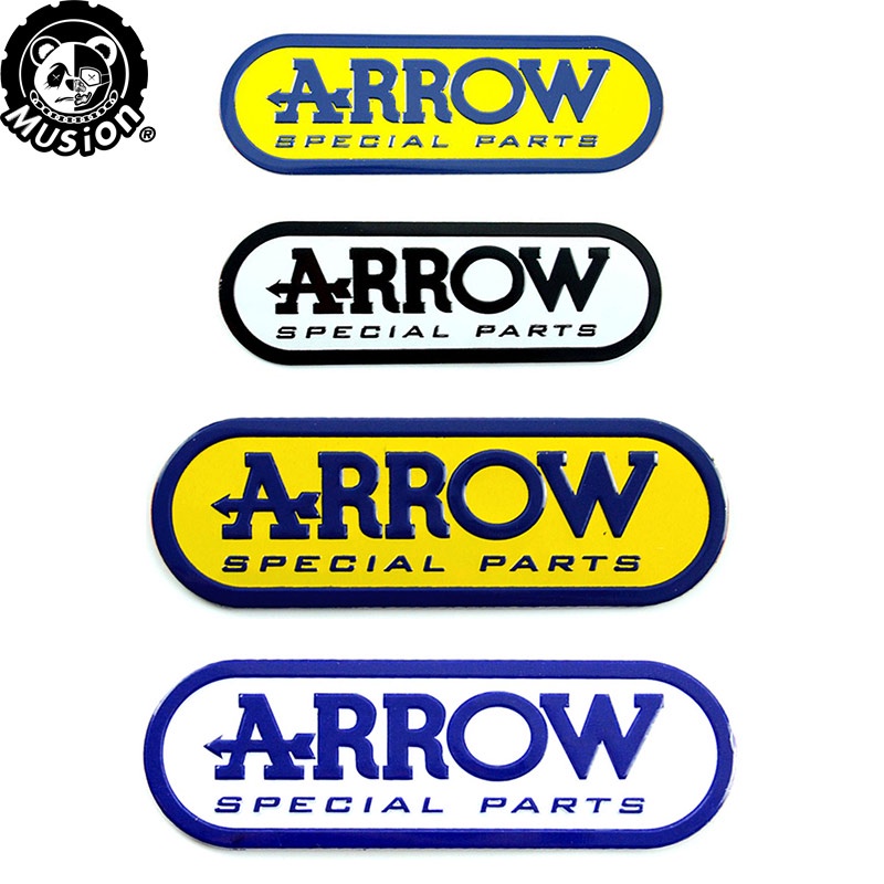 Musion Arrow Exhaust Pipe Sticker Heat Resistant 3D Aluminium Material ...