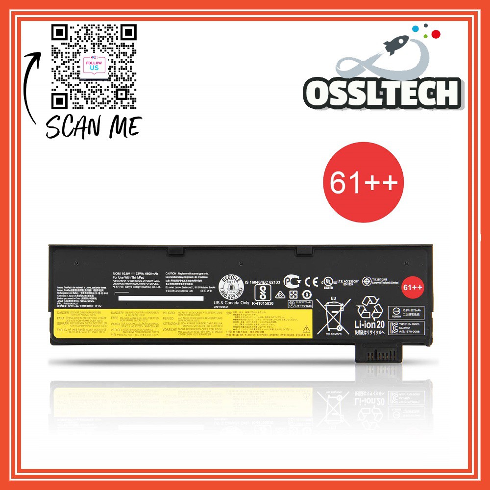 Lenovo Thinkpad 61+ T470 T480 T570 T580 P51s P52s TP25 A475 A485 22 ...