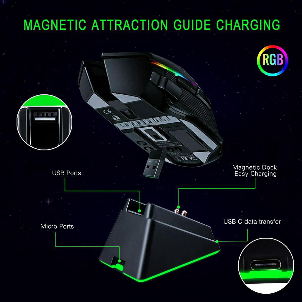Chroma RGB Charging Dock for Wireless Mouse DeathAdder V2 Pro,Naga Pro ...