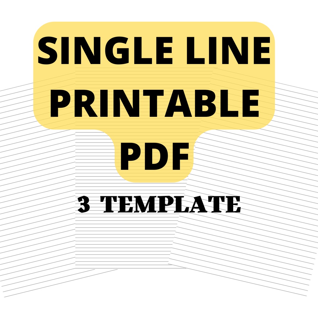 [PDF] Single Line paper printable | Portrait and Landscape | Shopee Malaysia
