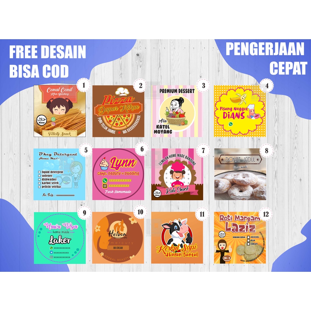 Print STICKER Shop LABEL Shop LABEL BAKERY Cake LABEL Food LABEL Custom ...