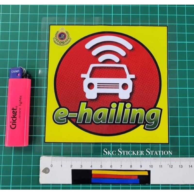 E-hailing / kenderaan ehailing Sticker Cermin (Tampal Dalam/Paste ...
