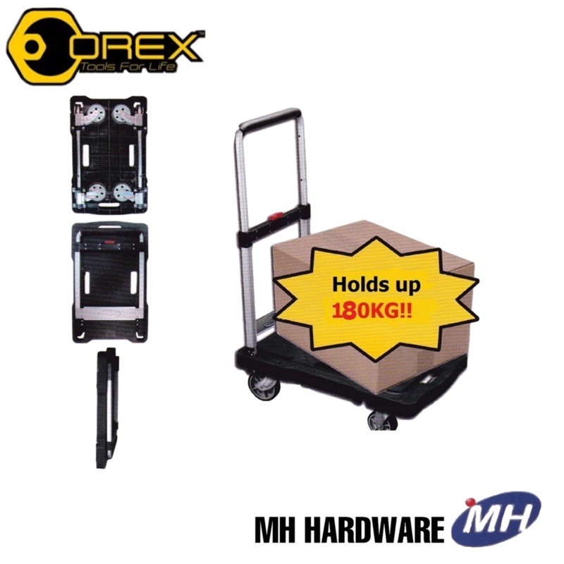 OREX PFT180 PVC Foldable Hand Truck 180KG (Max. Load) / Wheel and ...