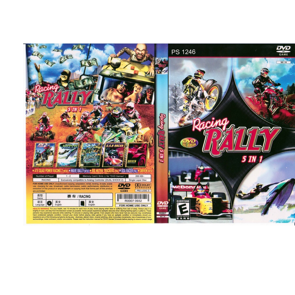PS2 GAME COLLECTION RACING RALLY 5 IN 1 | Shopee Malaysia