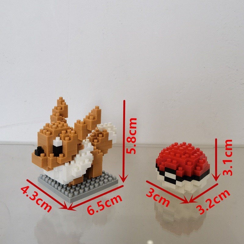 [MALAYSIA STOCK] Pokemo Series Pikachu Nano Block DIY toy Free Gift ...
