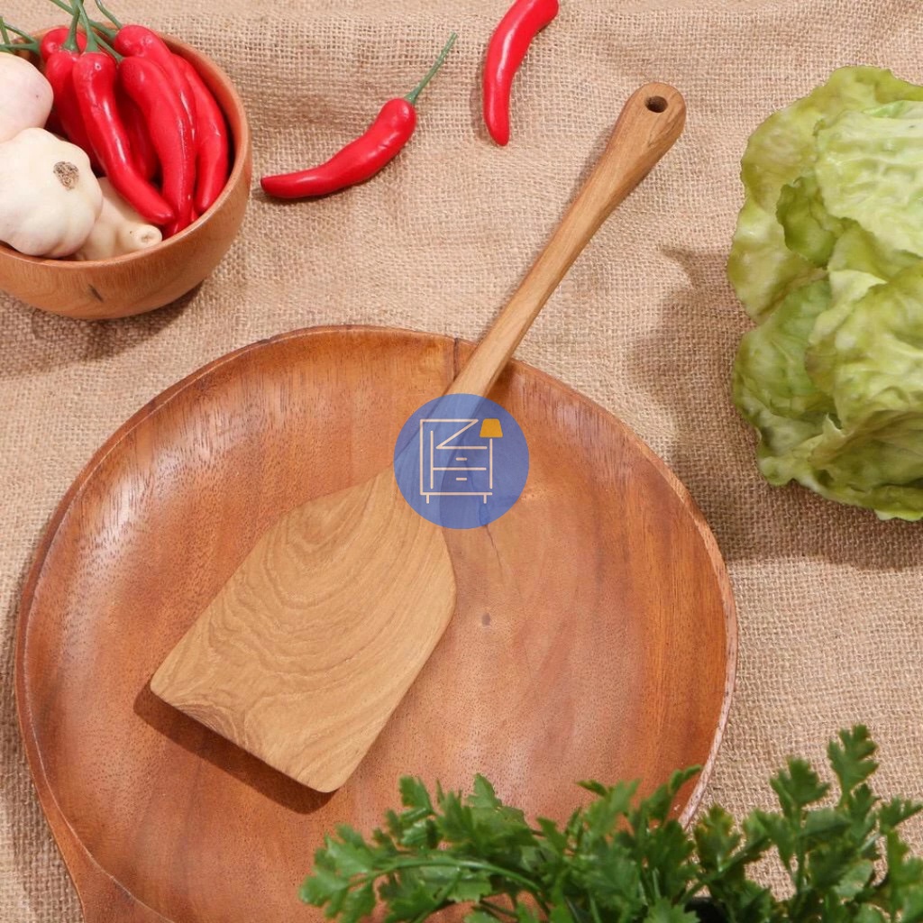 KAYU Teak Wood Spatula-Wooden Sutil | Shopee Malaysia