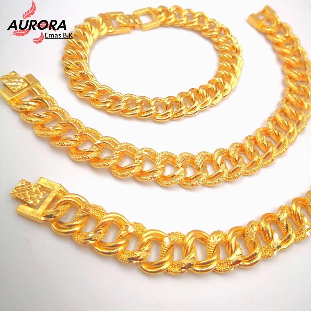 Ready Stock🌹COP 916 Rantai Tangan Coco Sajat (Lebar:1.15CM/1.45CM) Emas ...