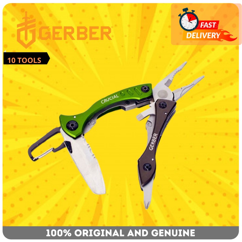 🔥FAST DELIVERY🔥 GERBER CRUCIAL MULTI-TOOL 10 IN 1 | Shopee Malaysia