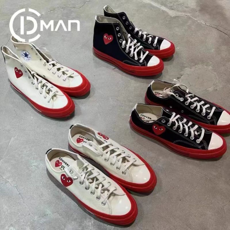 CONVERSE CDG RED SOLE NEW ARRIVAL | Shopee Malaysia