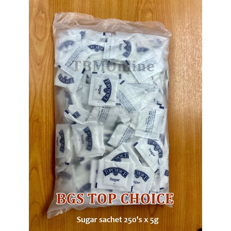 (200 - 250 gula paket hotel) White/ Brown Sugar Sachets Sugar Sticks 5g ...
