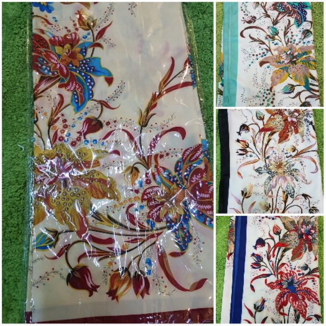 🔥🔥BEST SELLER🔥🔥BAWAL BIDANG 45 BUNGA2 KAIN COTTON SILK | Shopee Malaysia
