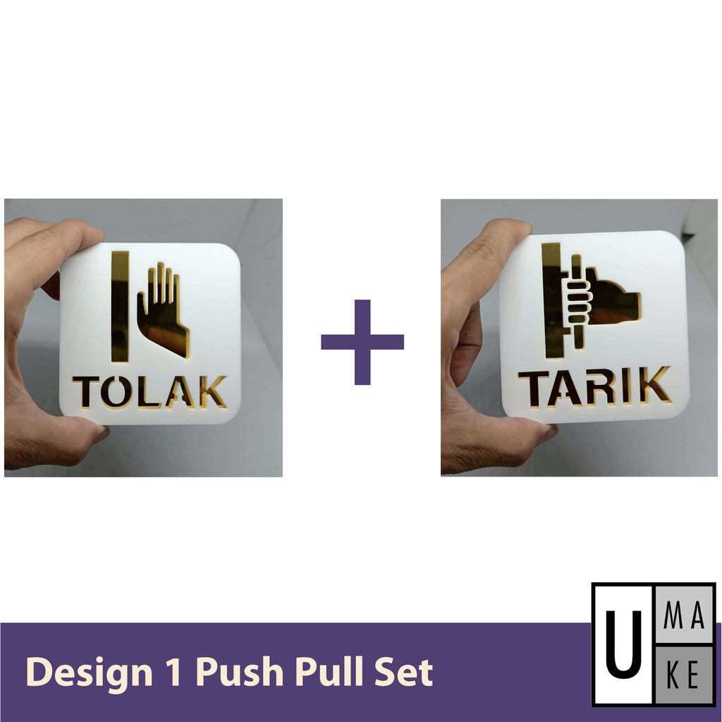 UMAKE Push and Pull Door Sign Door Signage Office use | Shopee Malaysia
