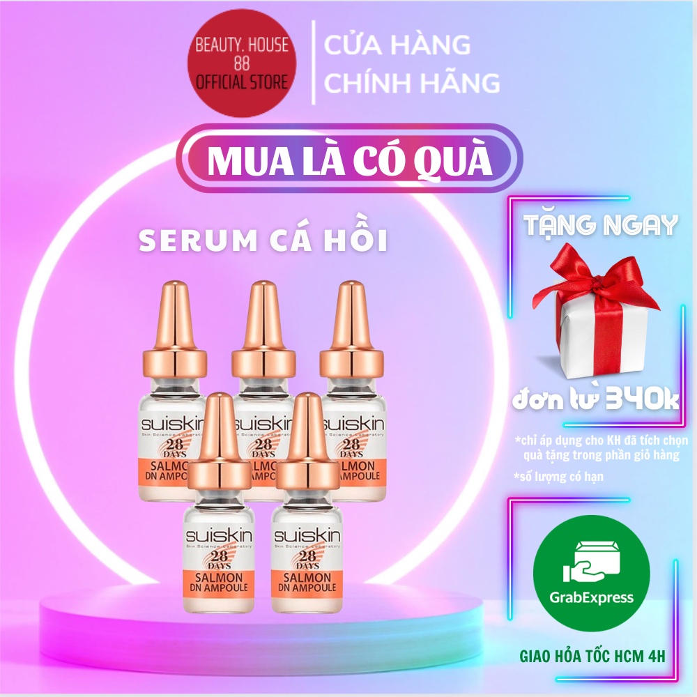 (5 Tubes)suiskin Salmon DN Ampoule 28 Days stem cell skin care serum ...