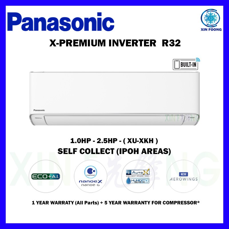 Panasonic X-Premium Inverter R32 Air Conditioner (XU-XKH) Aircond 1.0HP ...
