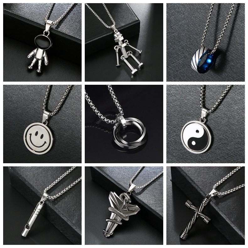 Singul Men Cuba Necklace Hip Hop Style Stainless Steel Titanium Chain ...