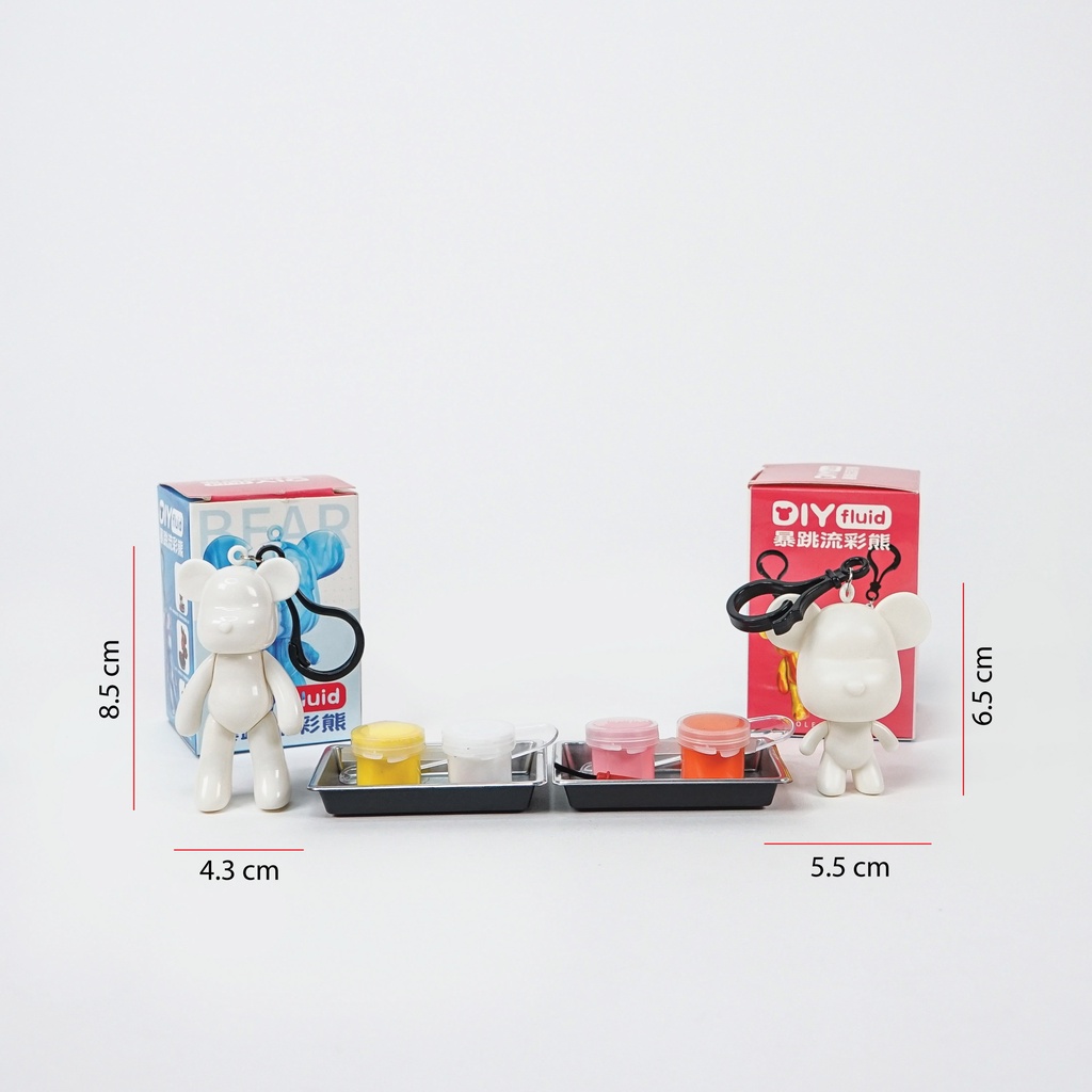 Ready Stock DIY Fluid Bearbrick DIY Keychain Set Bearbrick Handmade ...