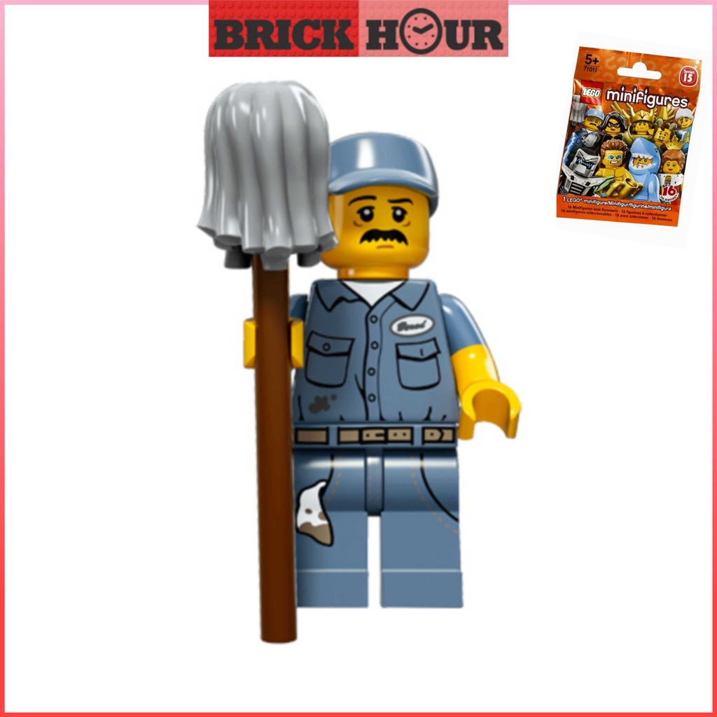 71011 -9 LEGO Minifigure Series 15 - Janitor (MISP) | Shopee Malaysia
