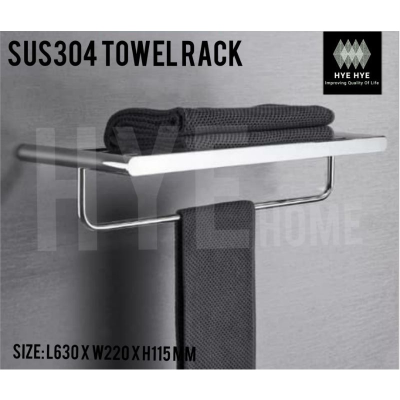 SUS304 HEAVY DUTY TOWEL RACK WITH BAR / RAK TUALA/ BADI TUALA | Shopee ...