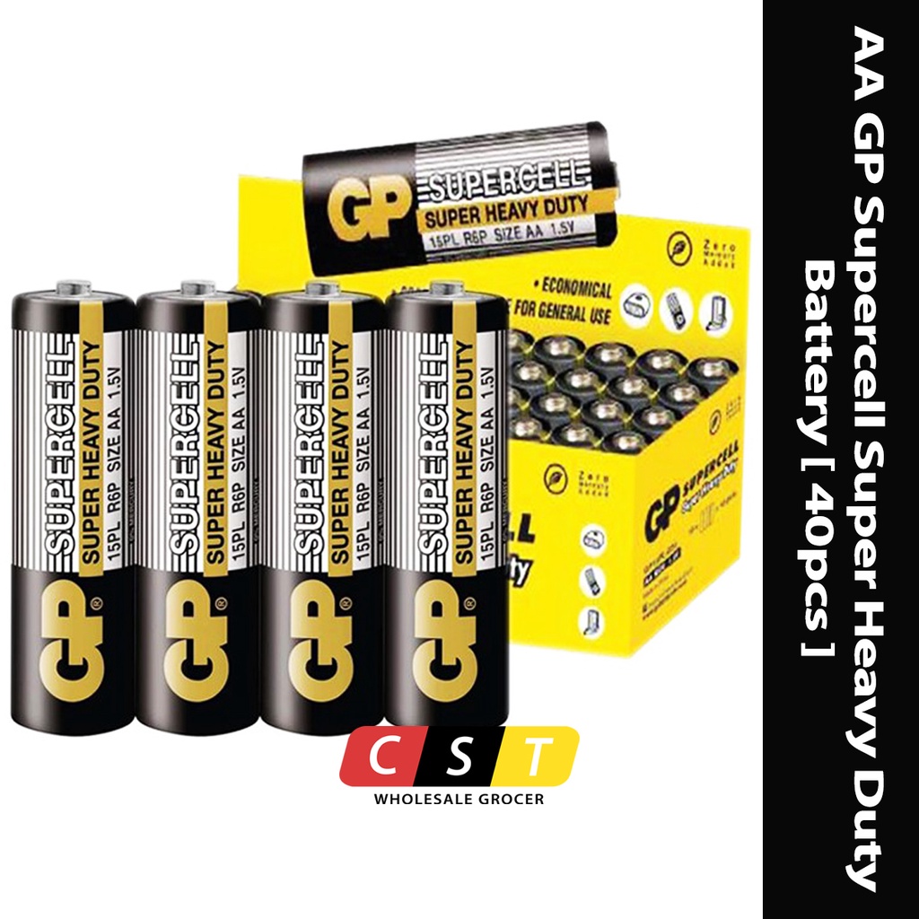 AA GP Supercell Super Heavy Duty Battery [40pcs] | Shopee Malaysia