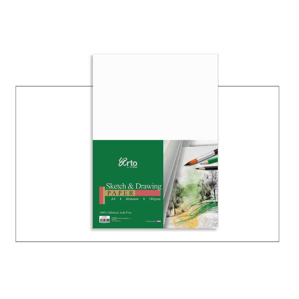 CAMPAP ARTO CR36328 180GMS 10'S SKETCH & DRAWING PAPER PACK A4 size x ...