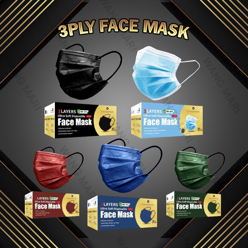 [Ready Stock] Face Mask 3ply 50 pcs /Topeng Muka 50 keping /三层民用口罩50片装 ...
