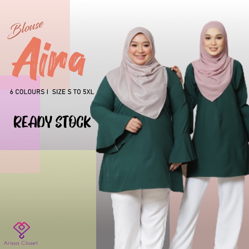 [READY STOCK] BLOUSE AIRA by Arissa Closet 🔥🔥 HOT ITEM 🔥🔥 | Shopee Malaysia