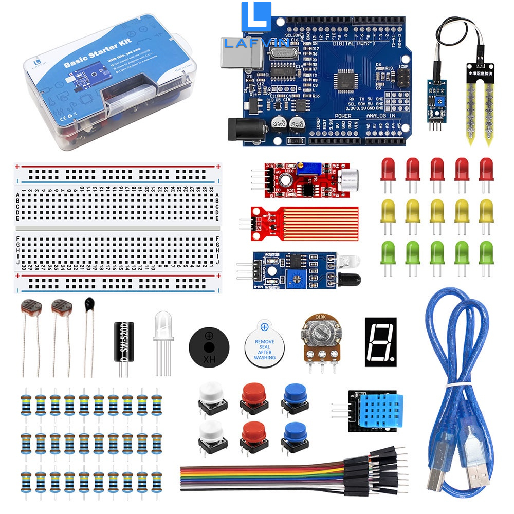 [Ready Stock] LAFVIN UNO R3 Basic Starter Kit for Arduino Sensor ...