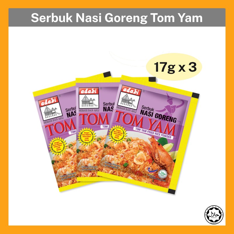 Adabi Serbuk Nasi Goreng Kampung / Cina / Ayam / Fried Rice Powder ...