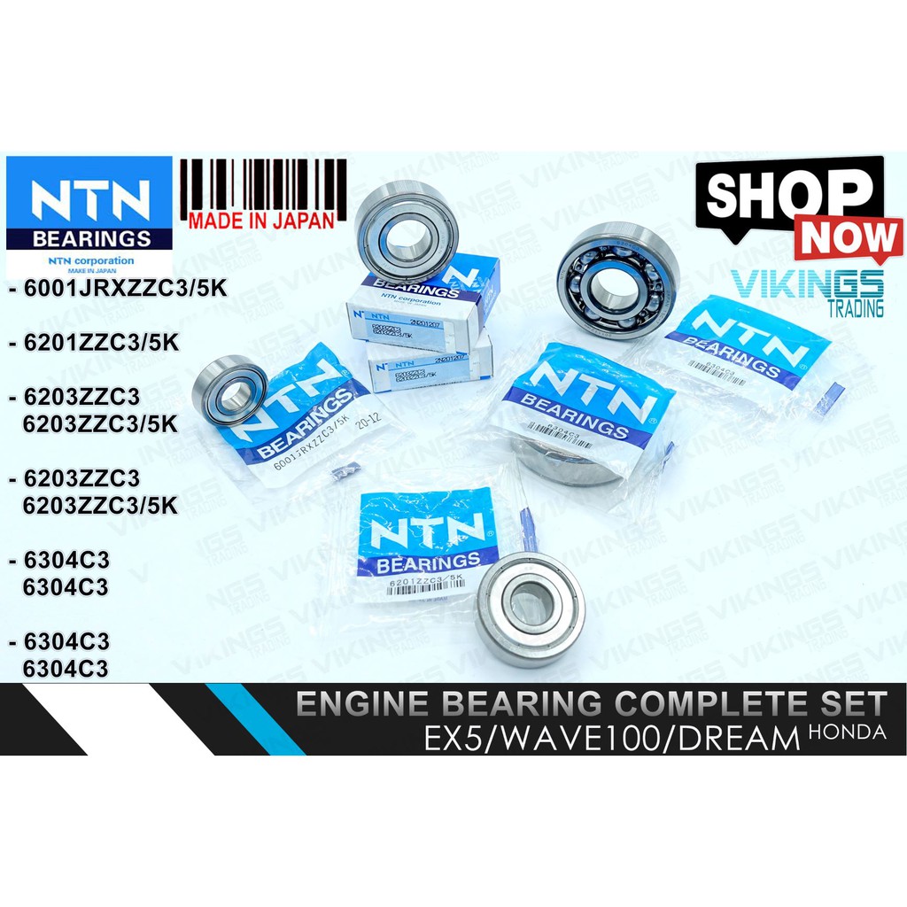 FULL SET EX5 EX5 DREAM WAVE100 WAVE 100 NTN ORIGINAL FULL SET HIGH PERFORMANCE HEAVY DUTY RACING ...