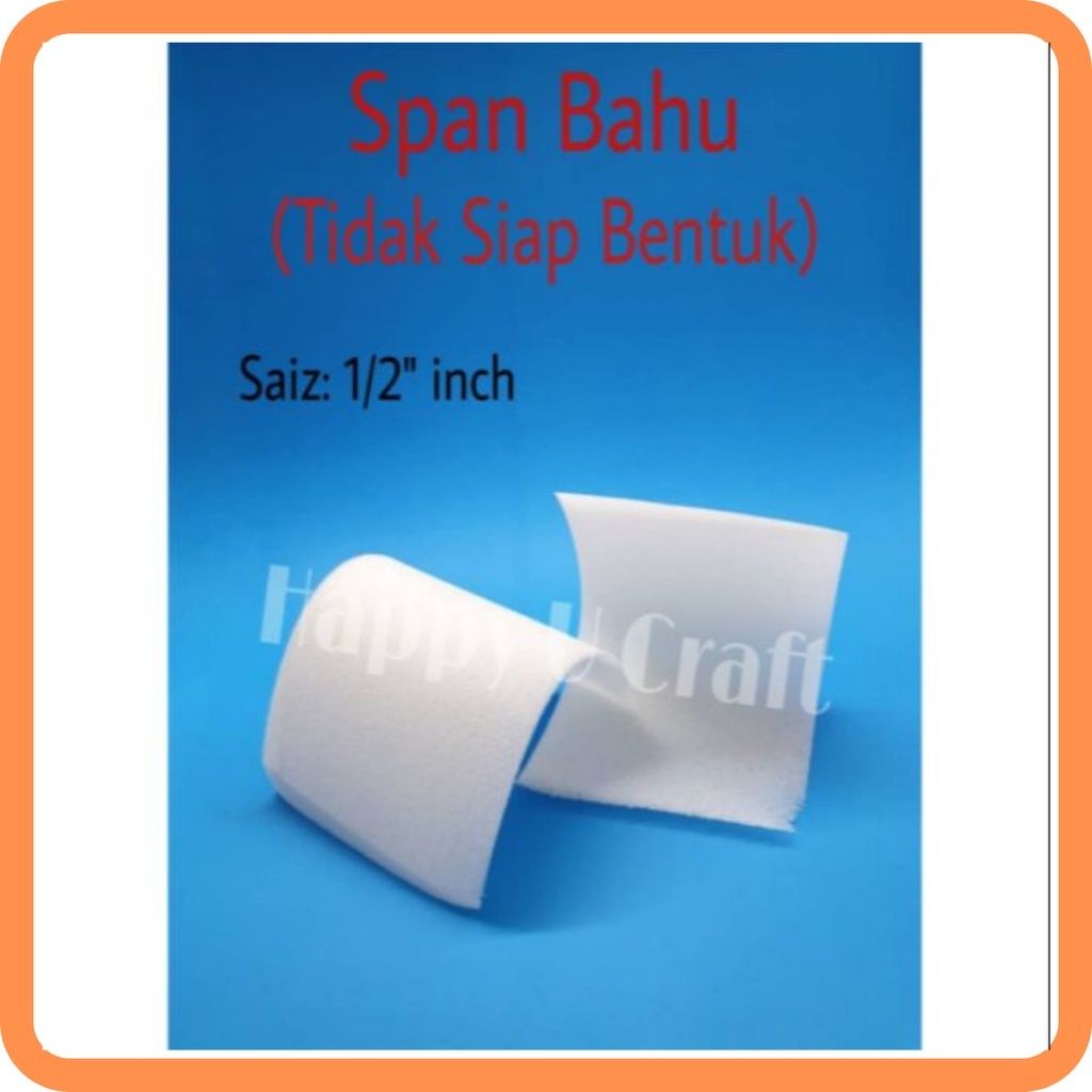 (1/2" inch)Span Bahu/Shoulder Pad Cap VP(Tidak Siap Bentuk)(12 pasang ...