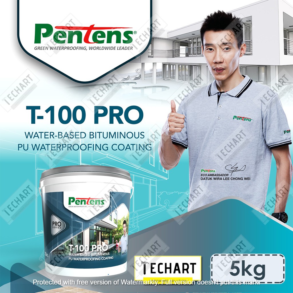 [TECHART] Pentens T-100 Pro Water-Based Bituminous PU Waterproofing ...