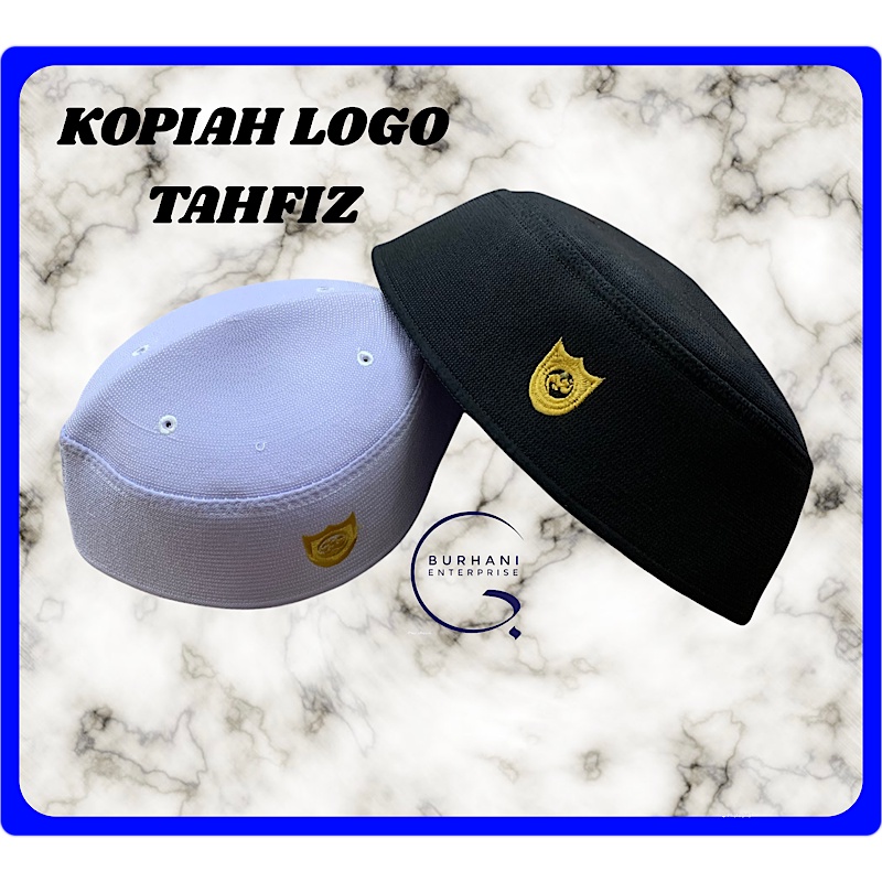 KOPIAH TAHFIZ LOGO HITAM & PUTIH | Shopee Malaysia