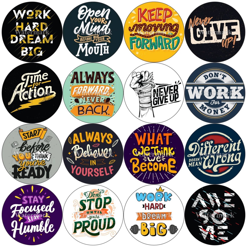Motivational Inspiration Quotes Button Badge Size 44 mm | Shopee Malaysia