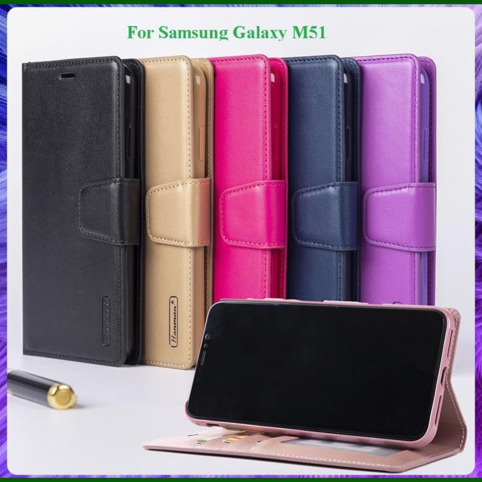 Hanman wallet-style Samsung Galaxy M51 leather case, convenient card ...