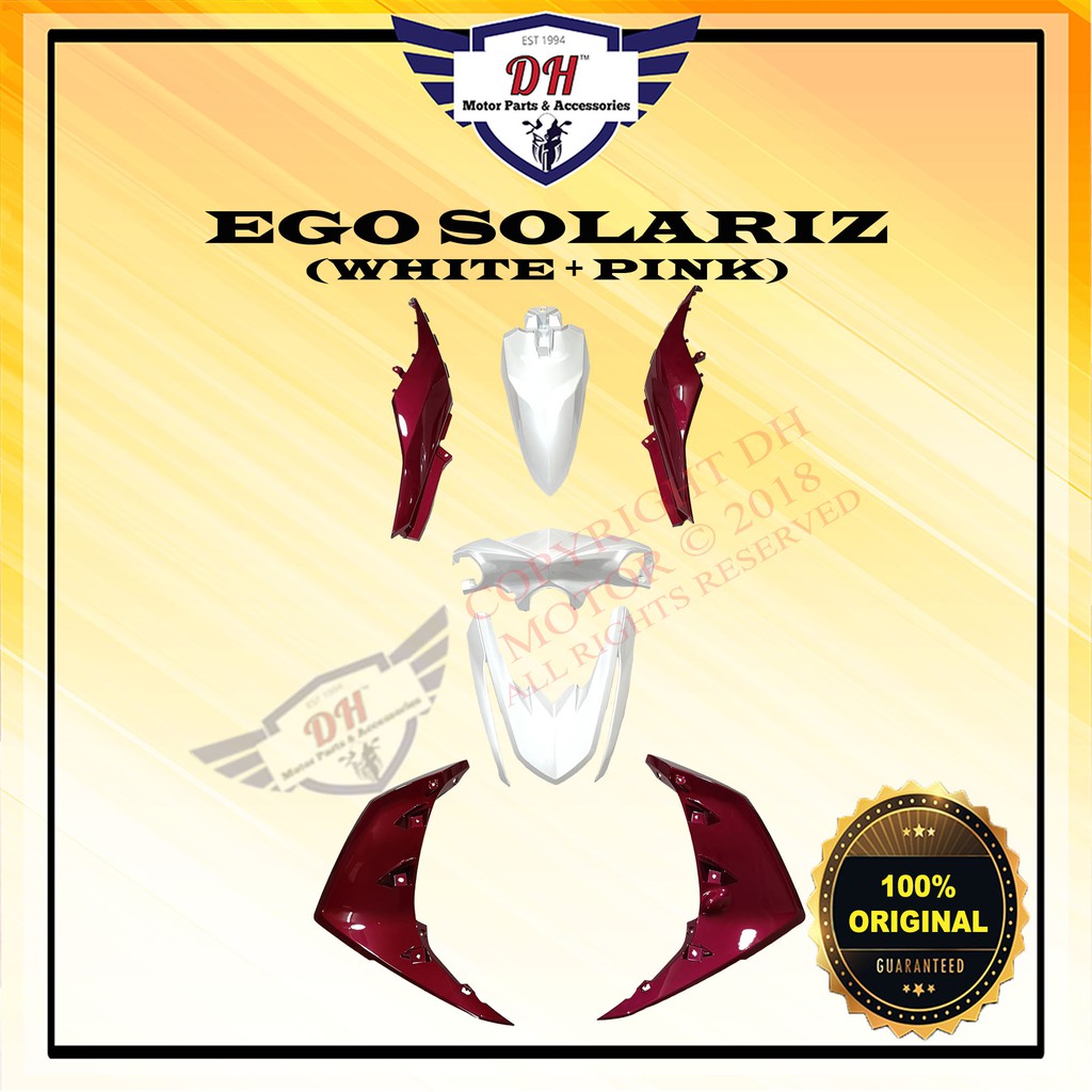 EGO SOLARIZ (ORIGINAL) COVER SET YAMAHA (WHITE + PINK) | Shopee Malaysia
