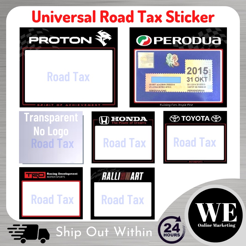 🇲🇾Ready Stock🇲🇾 Car Road Tax Sticker - Universal Roadtax Sticker No ...