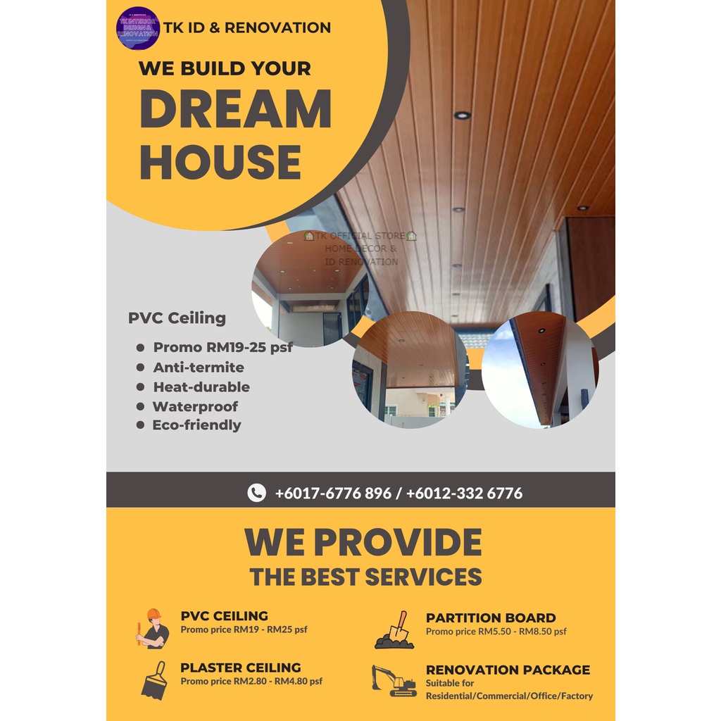 [Siling PVC][PVC Ceiling] Supply & Install PVC Ceiling for Residential ...