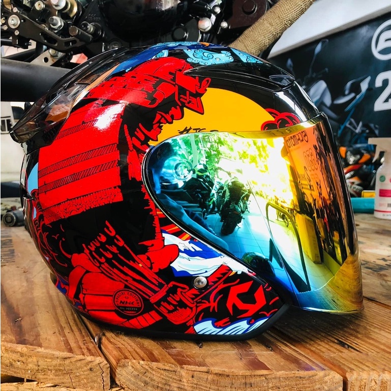 NHK Glossy Samurai 2020 Limited Edition Double Visor Helmet Haikal Koi ...
