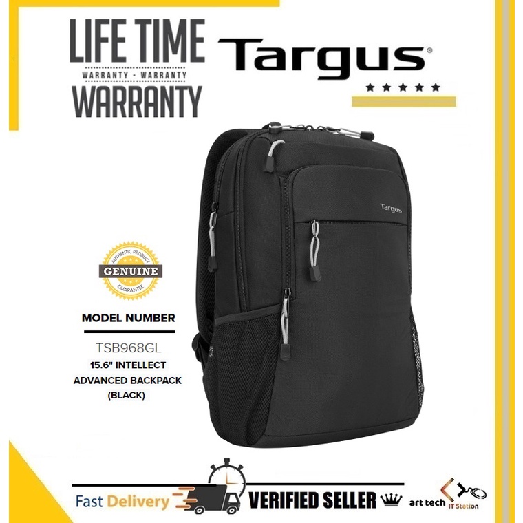 TSB968GL - Targus Intellect Advanced 15.6-Inch Laptop Backpack | Black | Shopee Malaysia