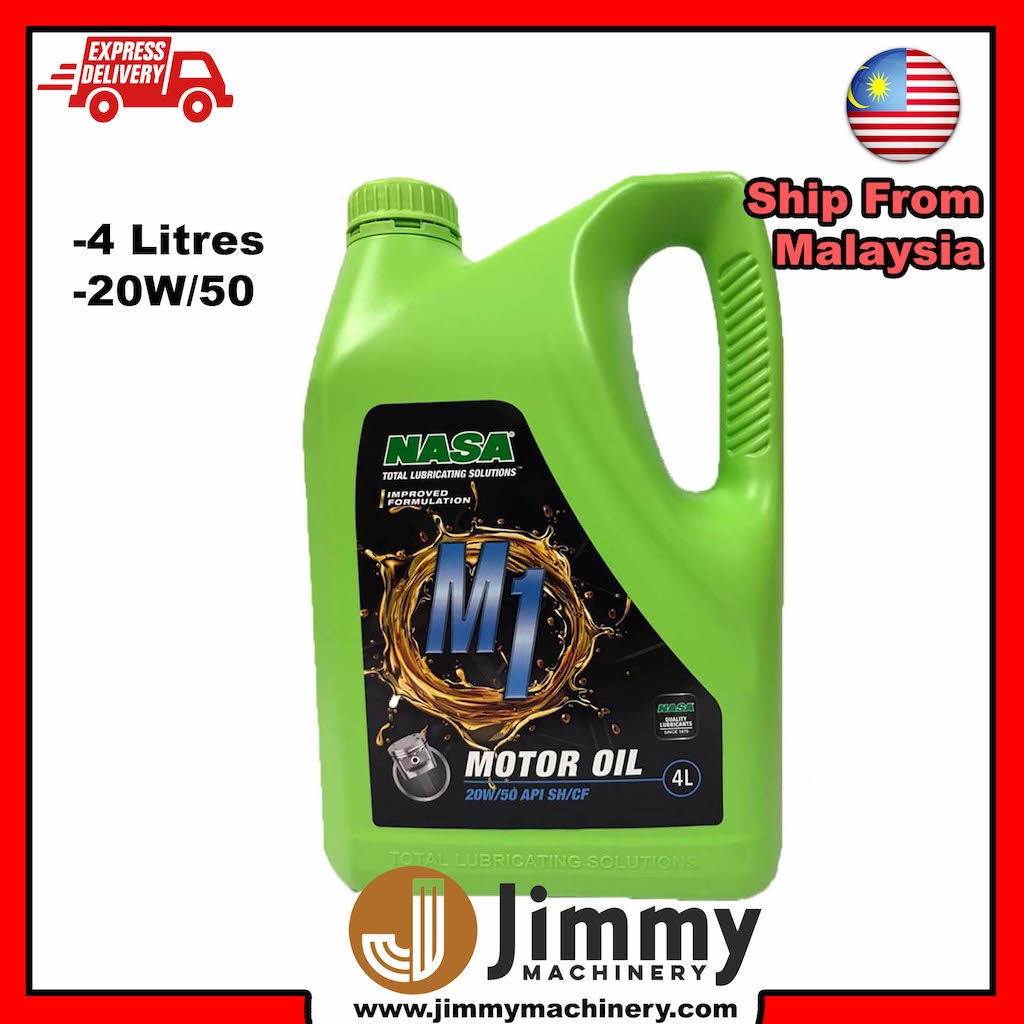 100% GENUINE NASA M1 MOTOR ENGINE OIL 20W50 4L 4 LITRES | Shopee Malaysia