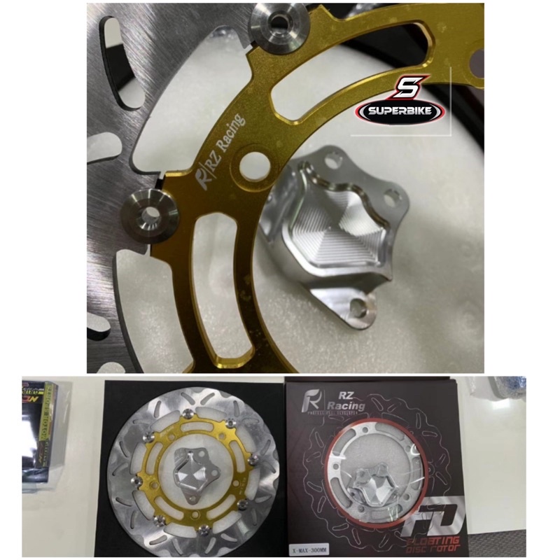 YAMAHA XMAX250 XMAX300 FRONT CNC DISC PLATE 300MM FLOATING WITH BRACKET ...