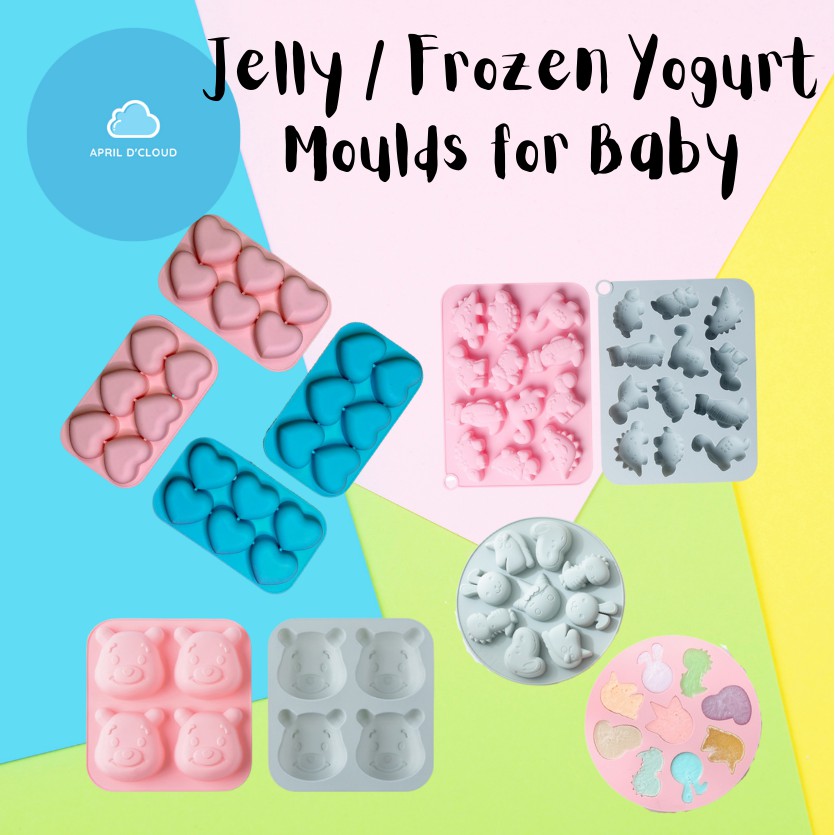Baby Food Jelly & Frozen Yogurt Silicone Mould Donut Animal Heart ...